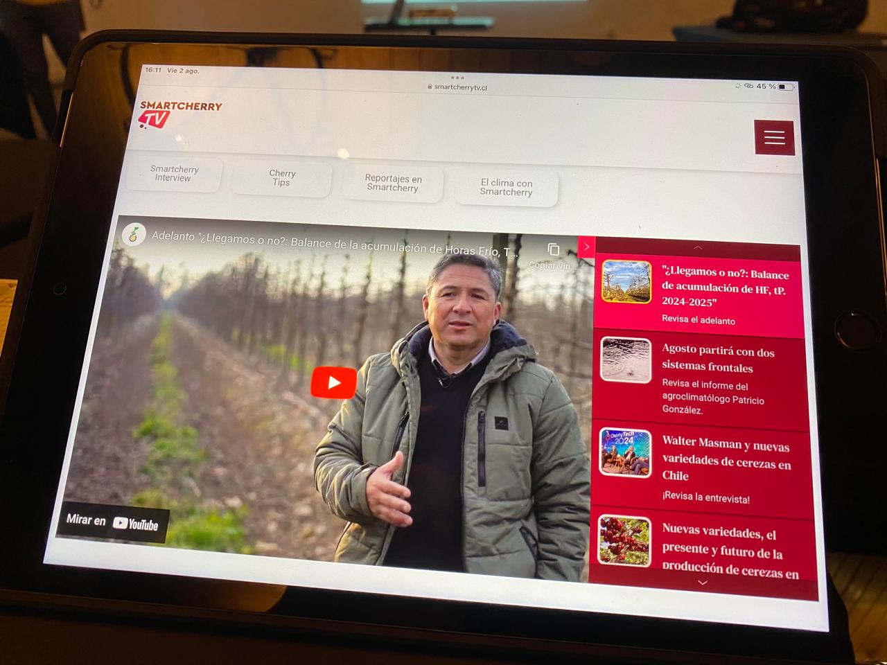 Reportajes en Smartcherry entregó completo balance de la acumulación de HF de la temporada ...